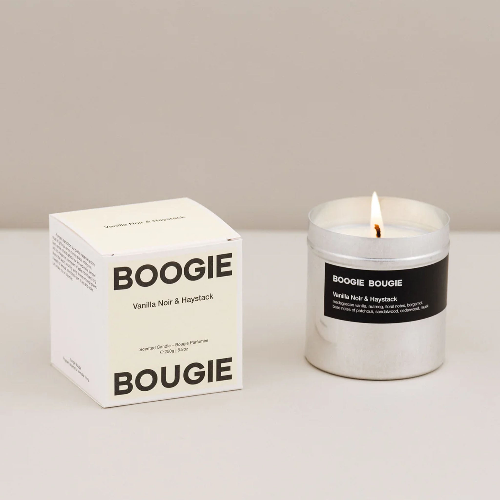 Vanilla Noir & Haystack Scented Candle – Aura